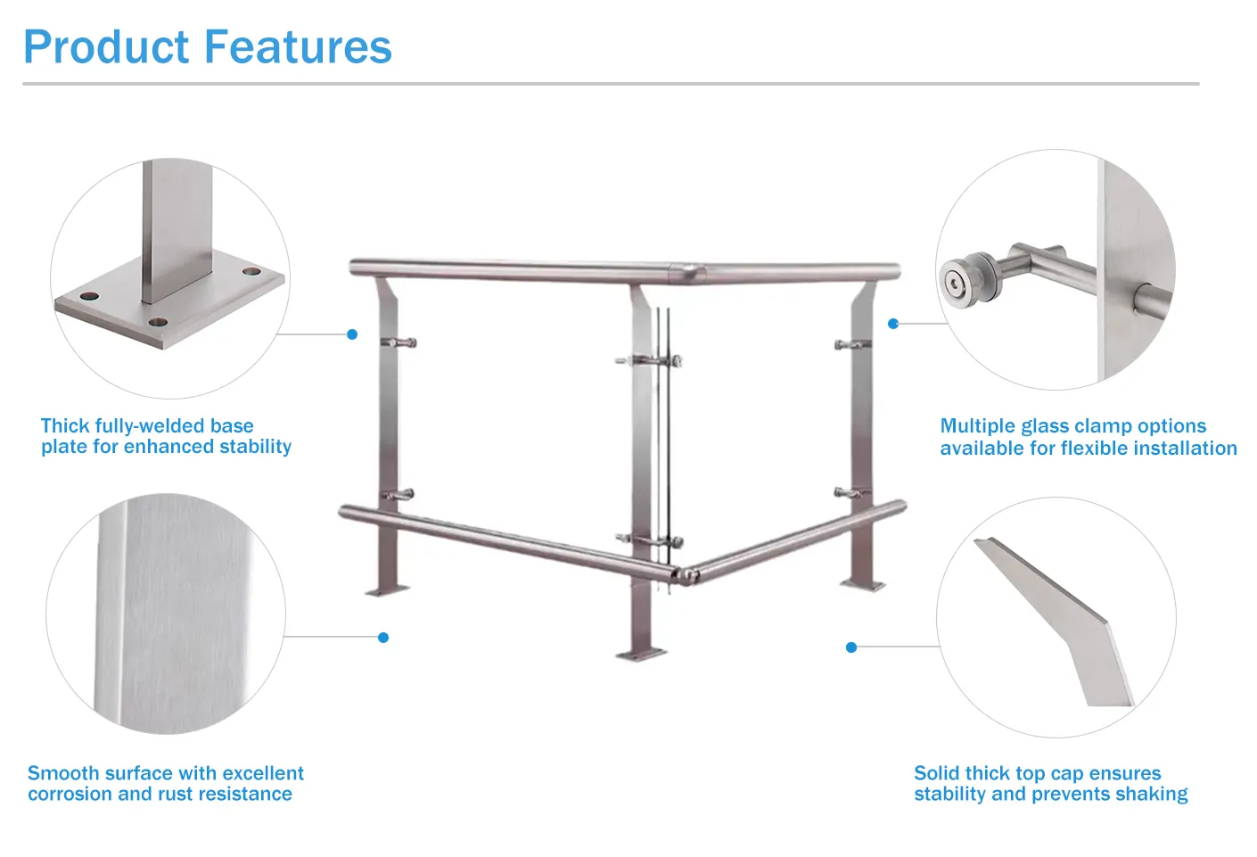 Stainless Steel Glass Balustrade Stair Components Manufacturer | OEM ...